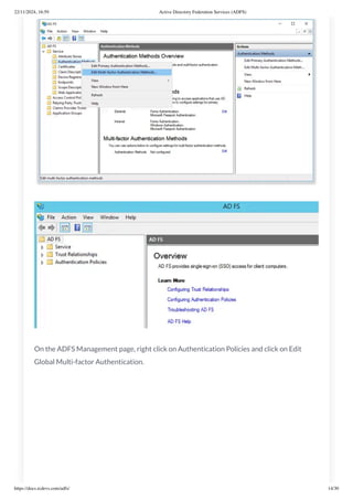 Active Directory Federation Services: OpenOTP Multi-Factor Authentication Integration with ADFS ...