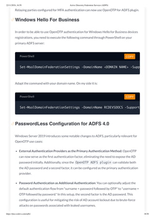 Active Directory Federation Services: OpenOTP Multi-Factor Authentication Integration with ADFS ...