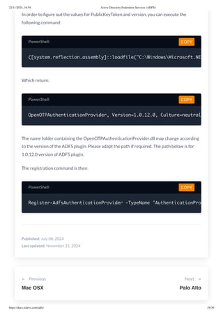 Active Directory Federation Services: OpenOTP Multi-Factor ...