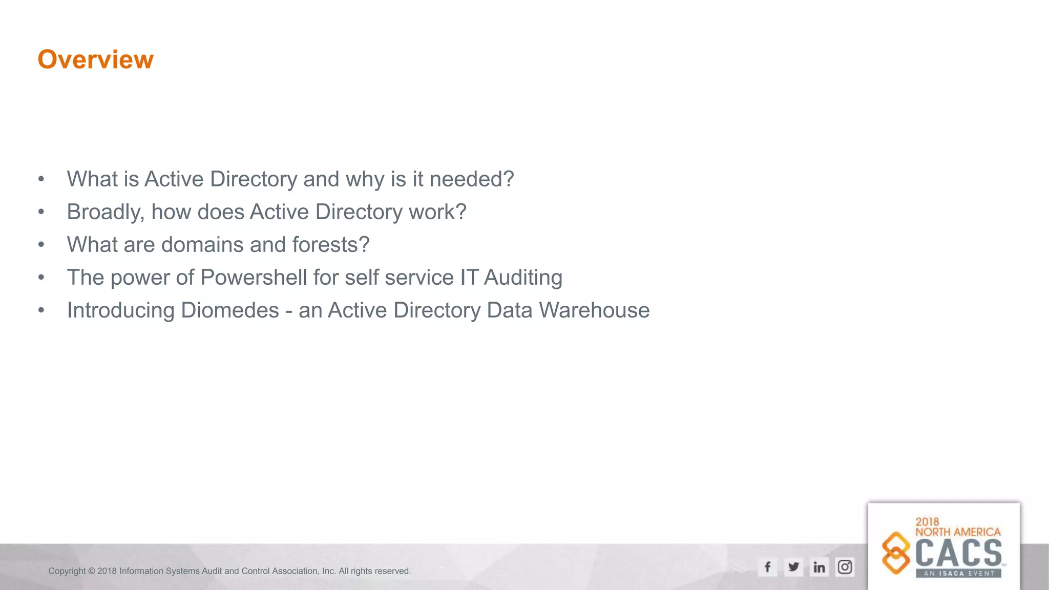 Active Directory for Auditors | PPTX