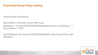 Active Directory for Auditors | PPTX
