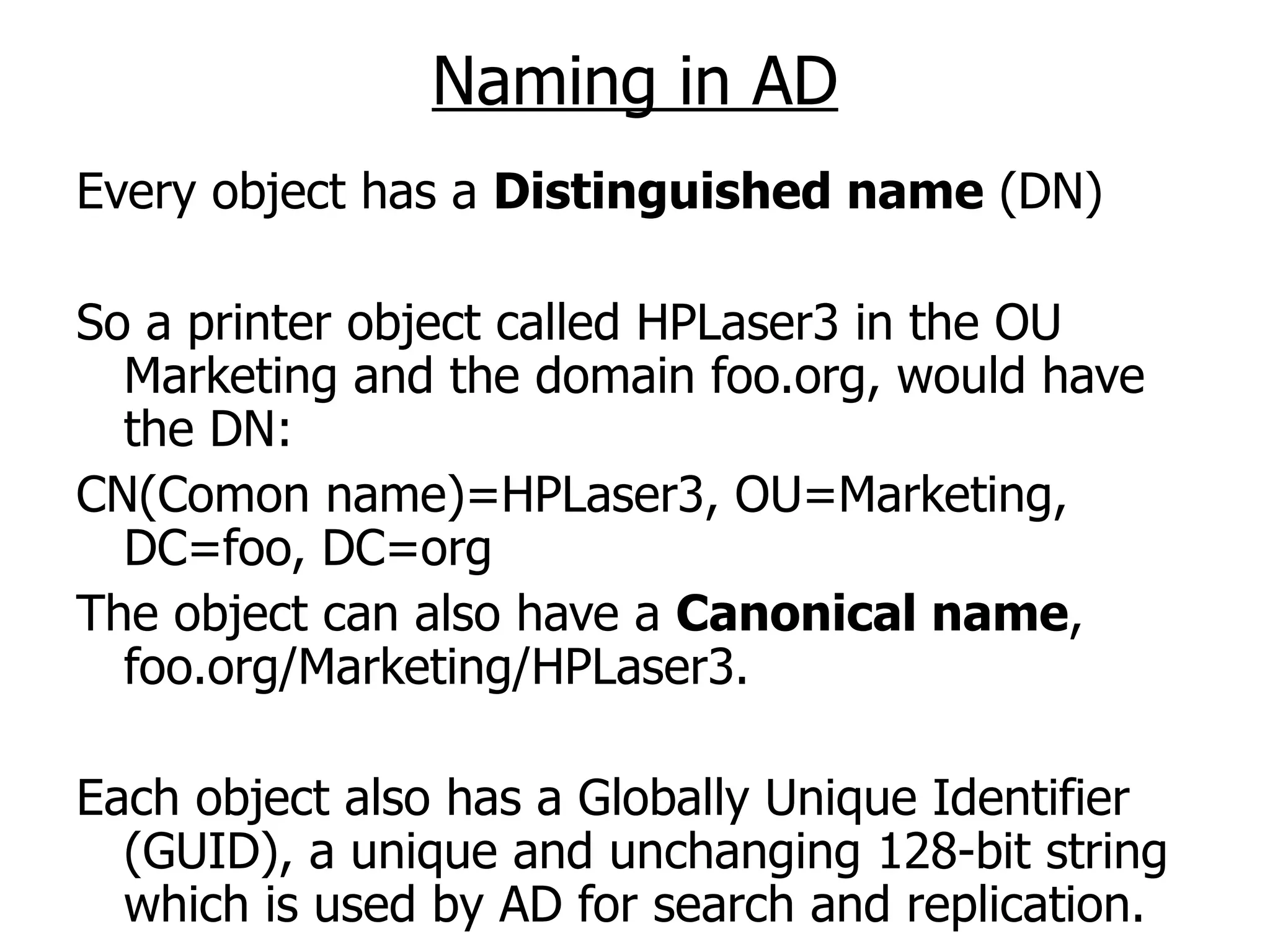 Active directory installation windows 2003 1 | PPT