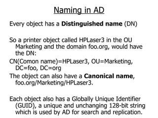Active directory installation windows 2003 1 | PPT