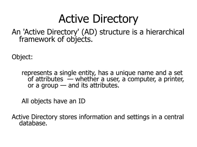 Active directory installation windows 2003 1 | PPT
