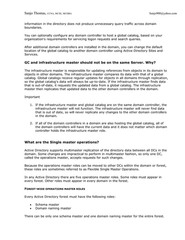 Active directory interview_questions | PDF