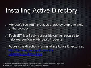 Active directory introduction | PPT