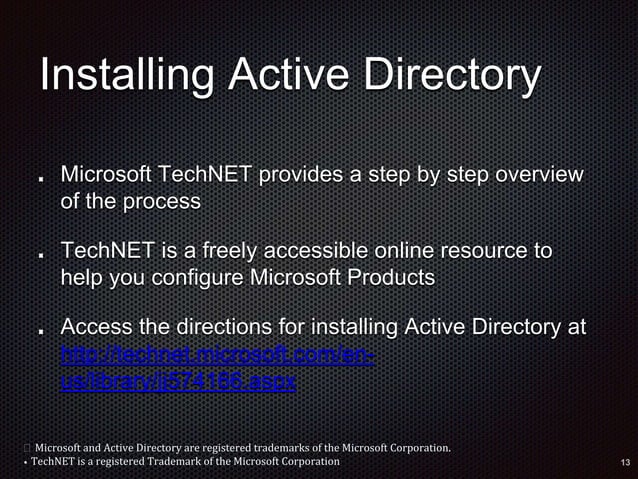 Active directory introduction | PPT