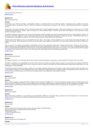 Active directory job_interview_preparation_guide | PDF