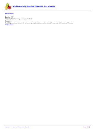 Active directory job_interview_preparation_guide | PDF