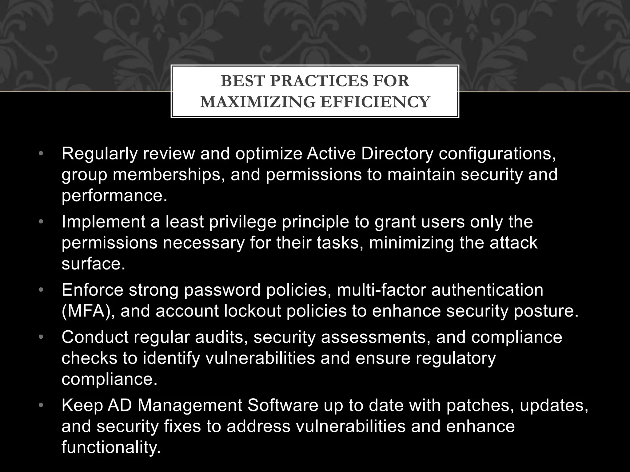 The Key To It Efficiency Active Directory Management Software Explained Pptx