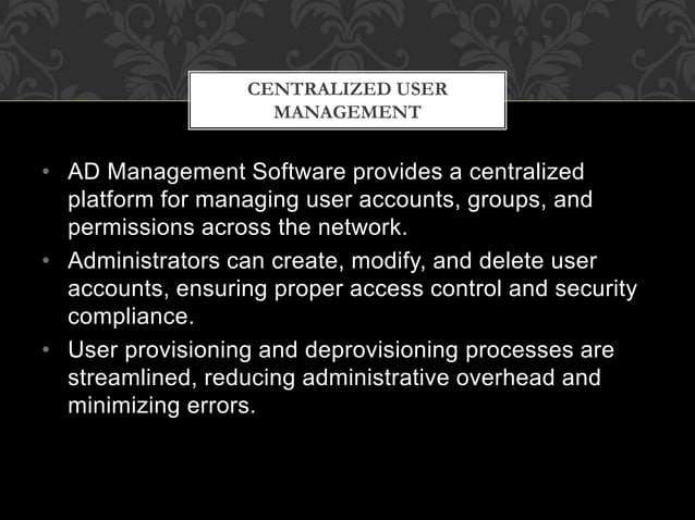 The Key To It Efficiency Active Directory Management Software Explained Ppt