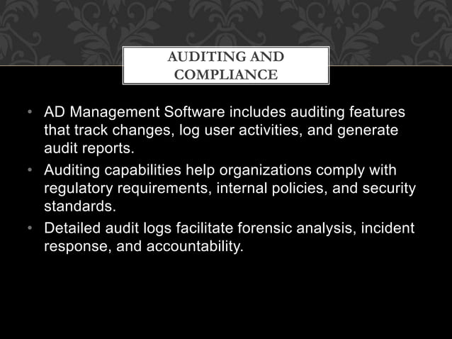 The Key To It Efficiency Active Directory Management Software Explained Ppt