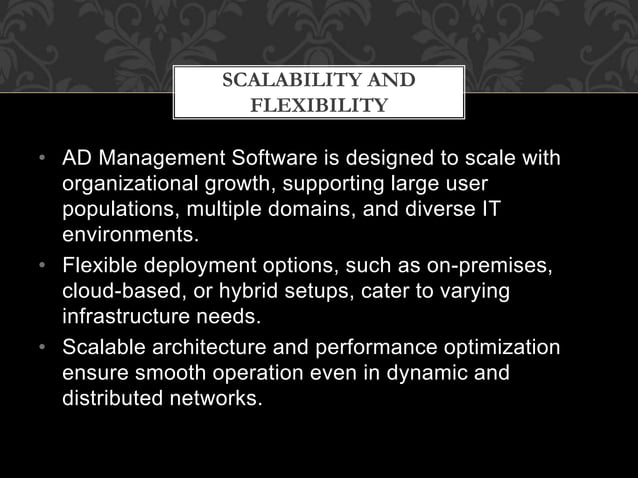 The Key To It Efficiency Active Directory Management Software Explained Ppt