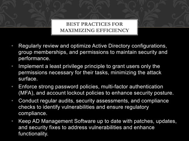 The Key To It Efficiency Active Directory Management Software