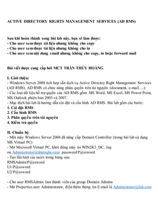 Active directory rights management services | PDF