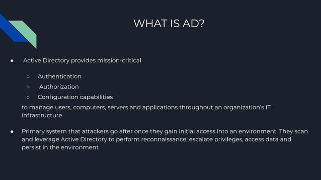 Active directory security assessment | PPT