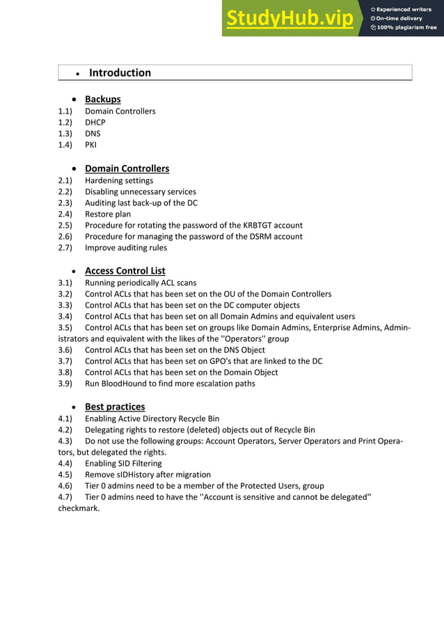 Active Directory Security Assessment ADSA | PDF
