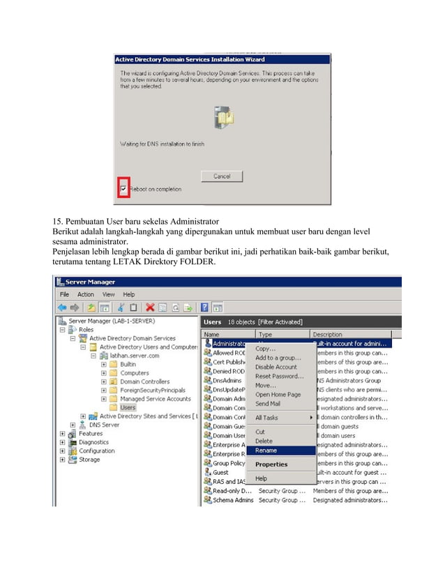Active directory windows 2008 server | PDF