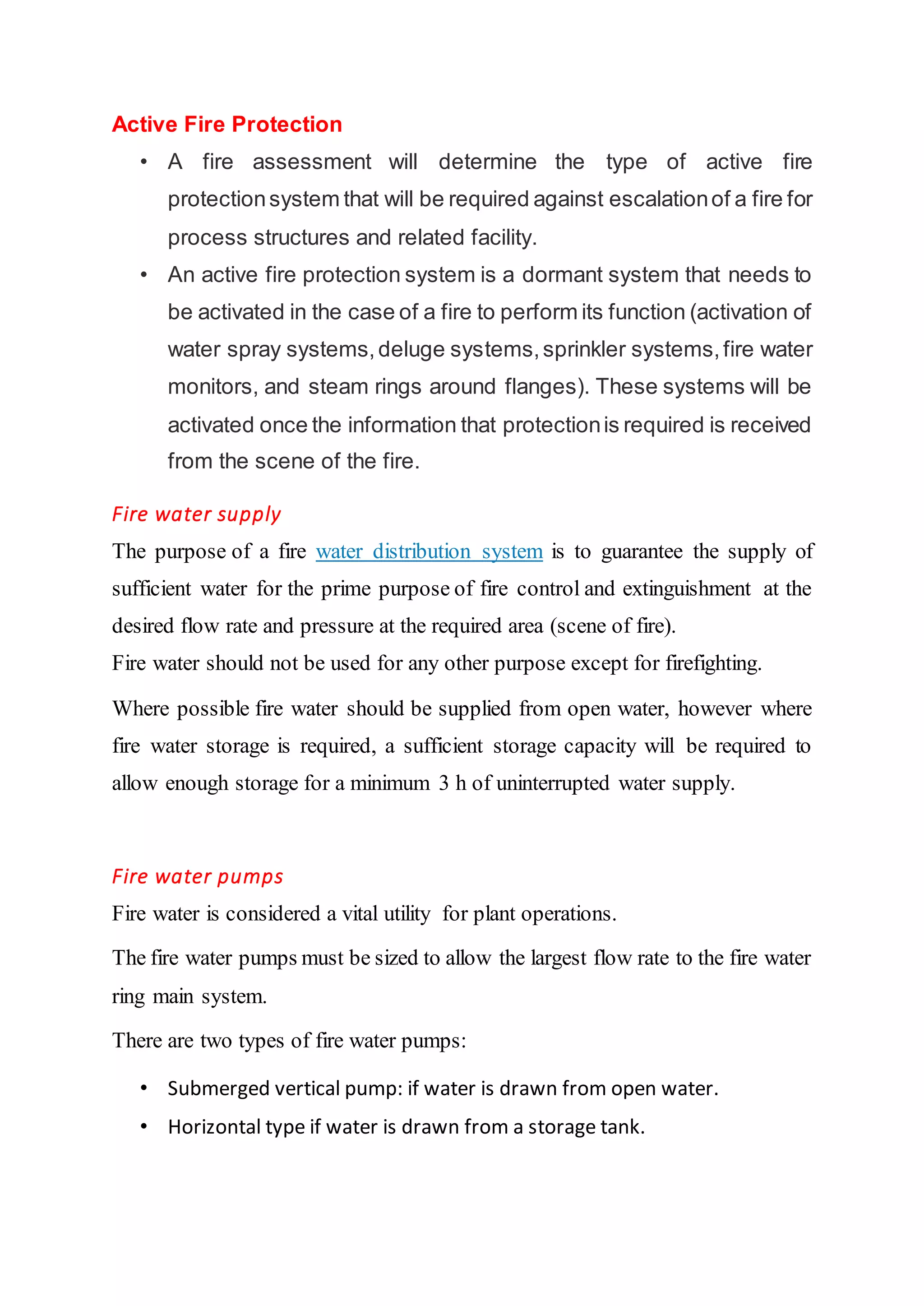 Active fire protection | DOCX
