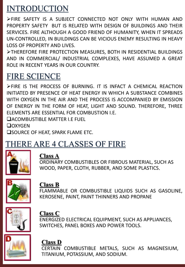 Active fire protection system | PPTX | Chemistry | Science