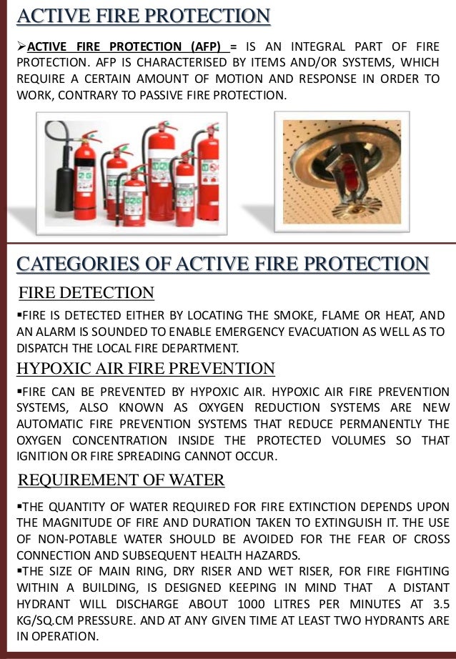 Active fire protection system