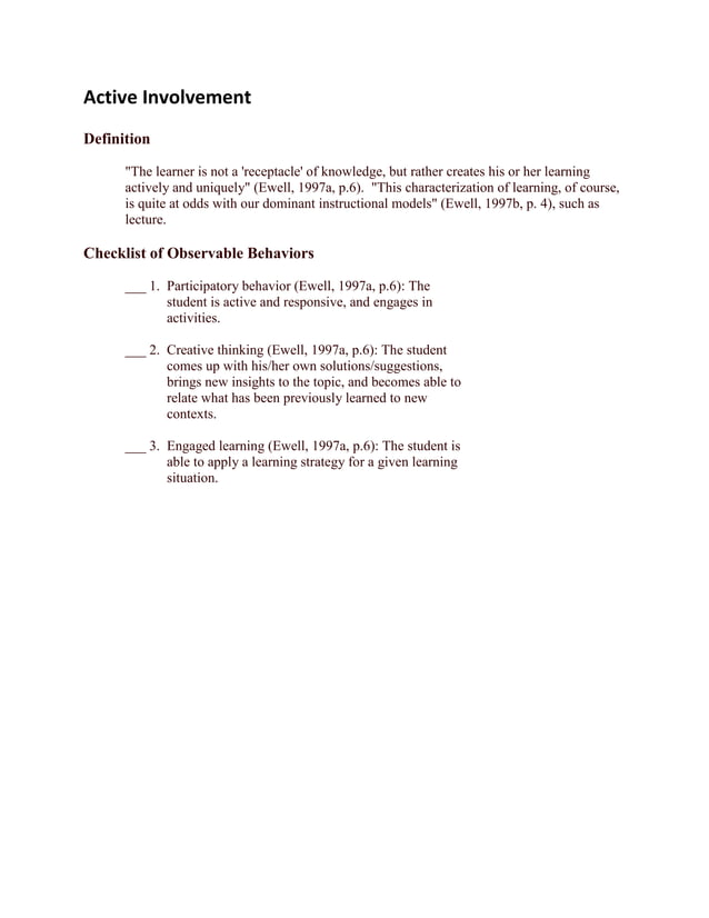 Active involvement | DOCX