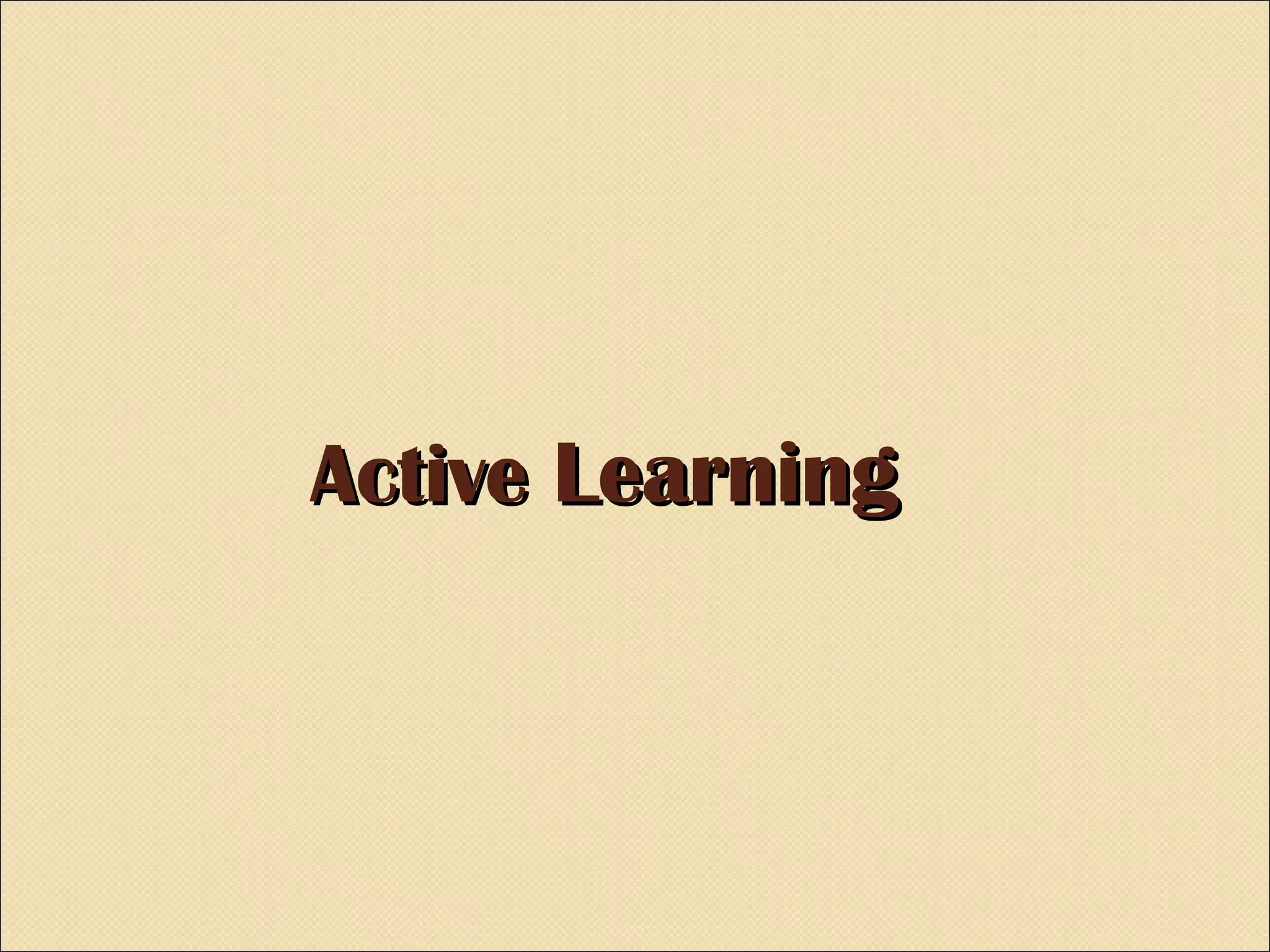 Active learning | PPT