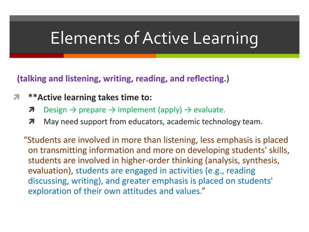 Active learning