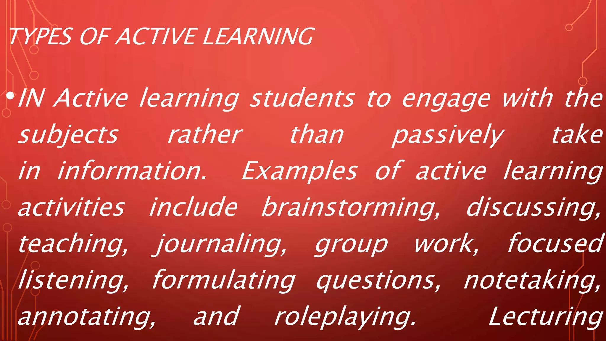 Active learning | PPTX