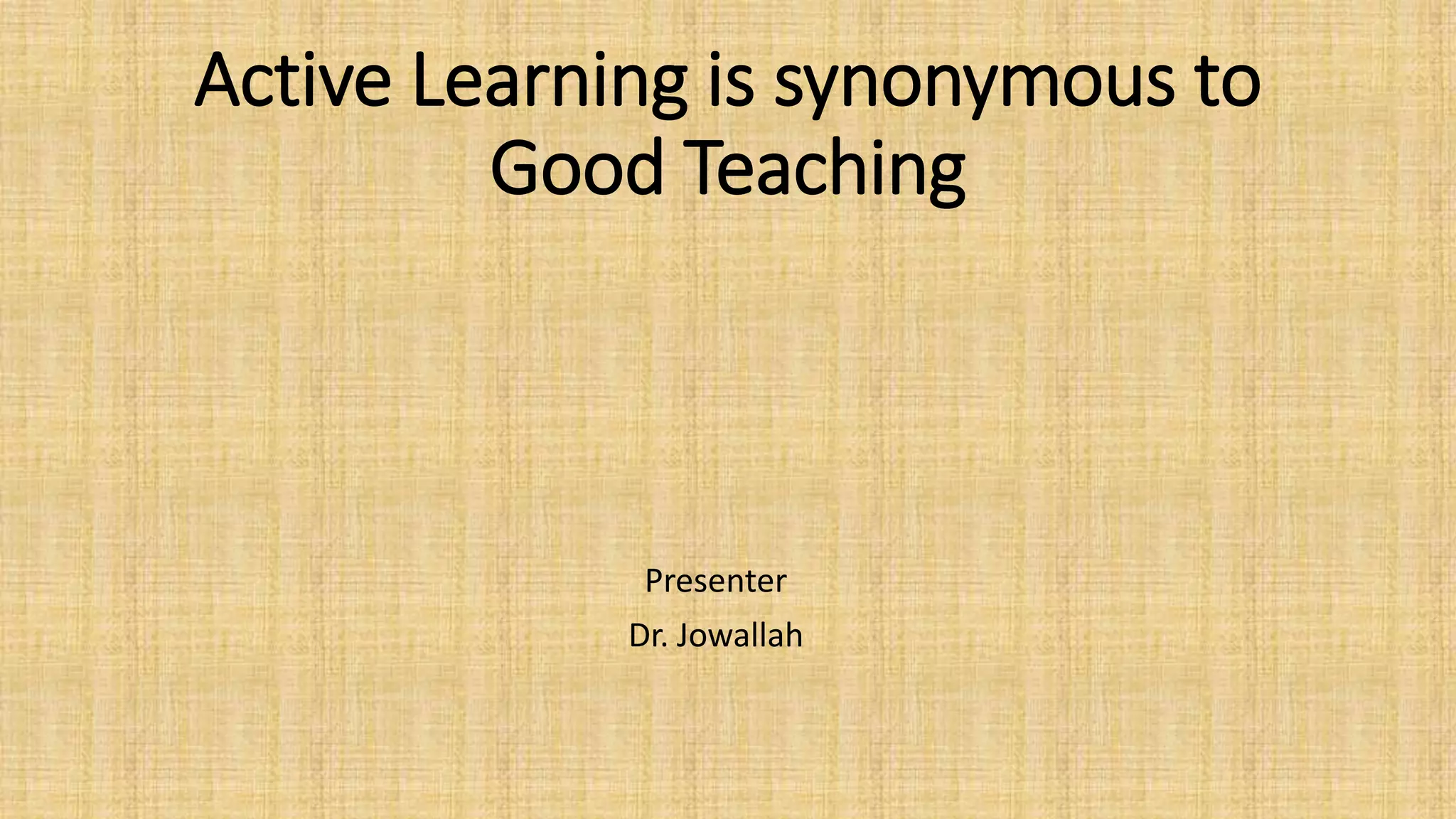 Active learning | PPTX