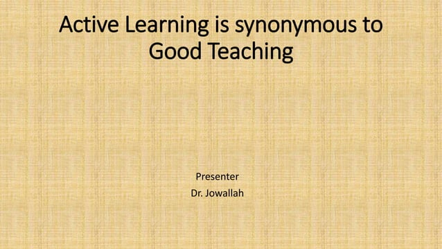 Active learning | PPT
