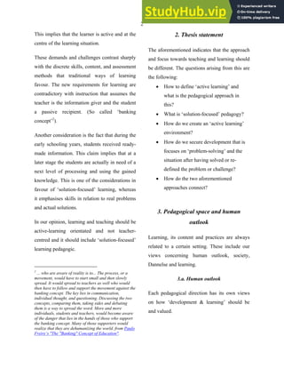 Active Learning And Solution Focused Pedagogy | PDF | Education