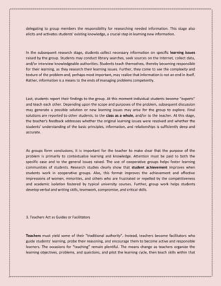 Active Learning As Teaching Strategies | PDF