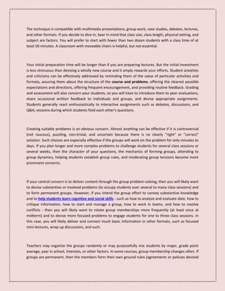 Active Learning As Teaching Strategies | PDF