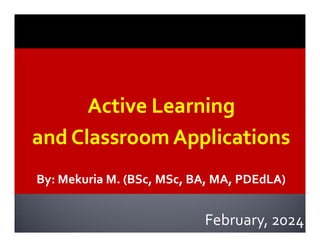 Active learning & classroom applications.pdf