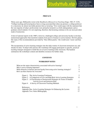 Active Learning Creating Excitement In The Classroom | PDF