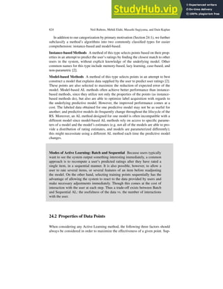 Active Learning In Recommender Systems | PDF