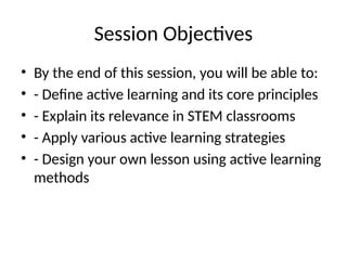 Active_Learning_in_STEM_Education for teachers | PPTX