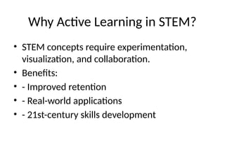 Active_Learning_in_STEM_Education for teachers | PPTX