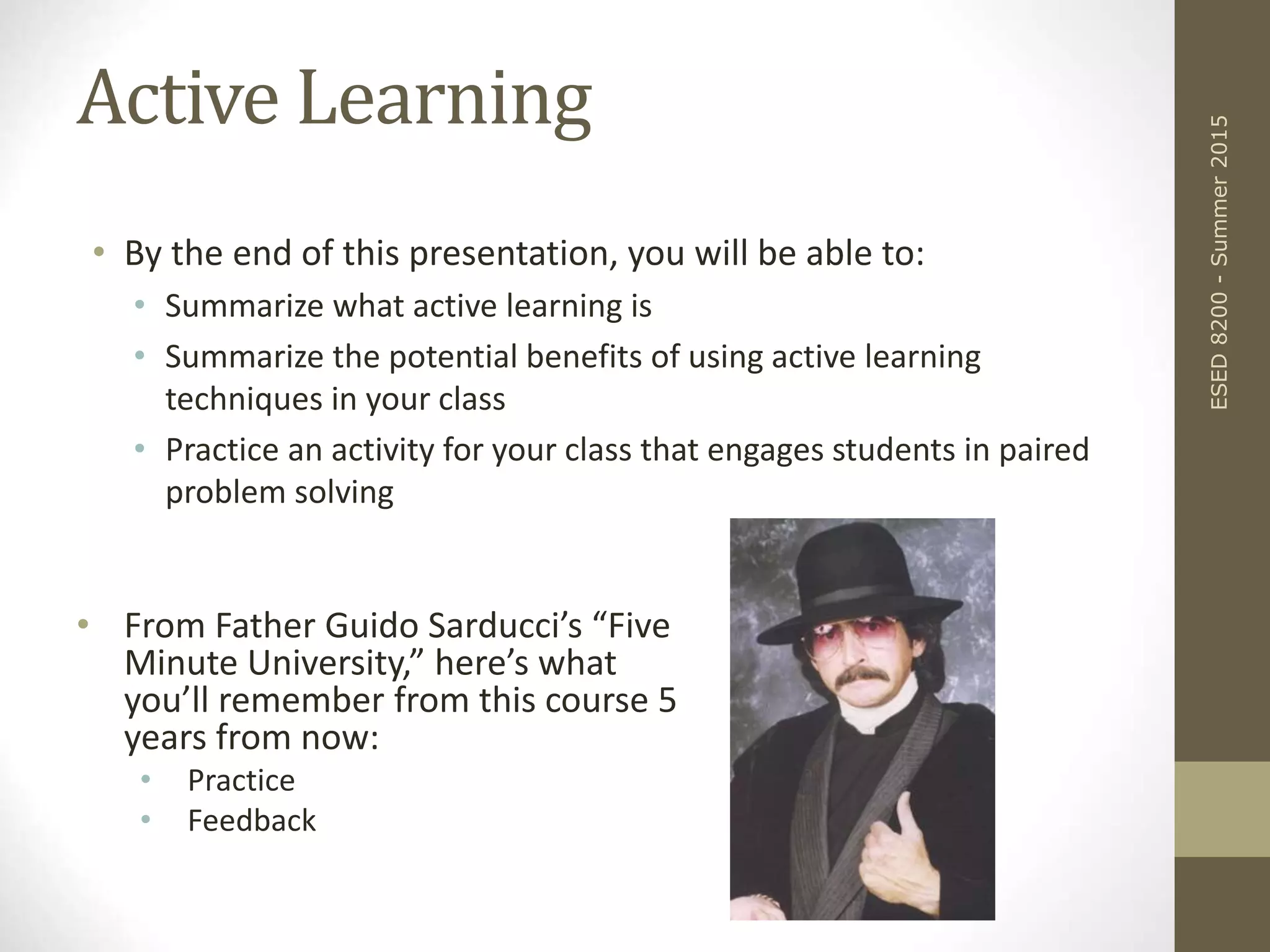 Introduction to Active Learning | PPTX | Undergraduate Education ...
