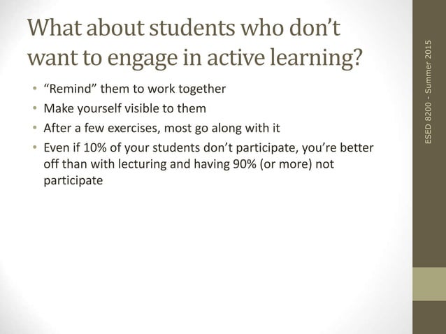 Introduction to Active Learning | PPTX | Undergraduate Education ...