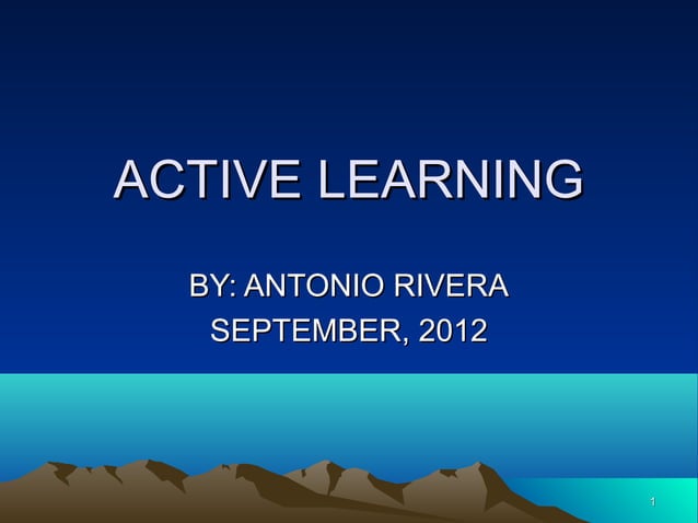 Active learning powerpoint presentation | PPT | Education