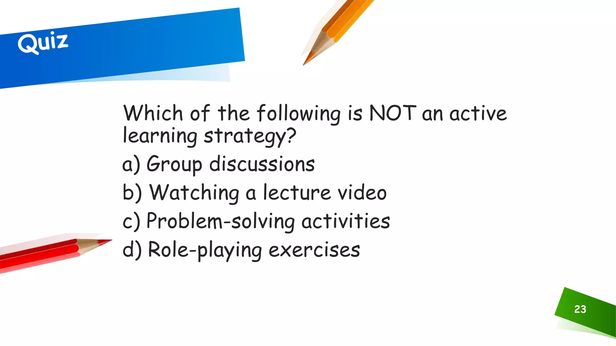 Active Learning Strategies | PPTX