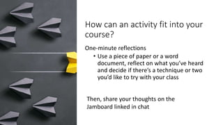 Active learning strategies in the era of distance | PPT