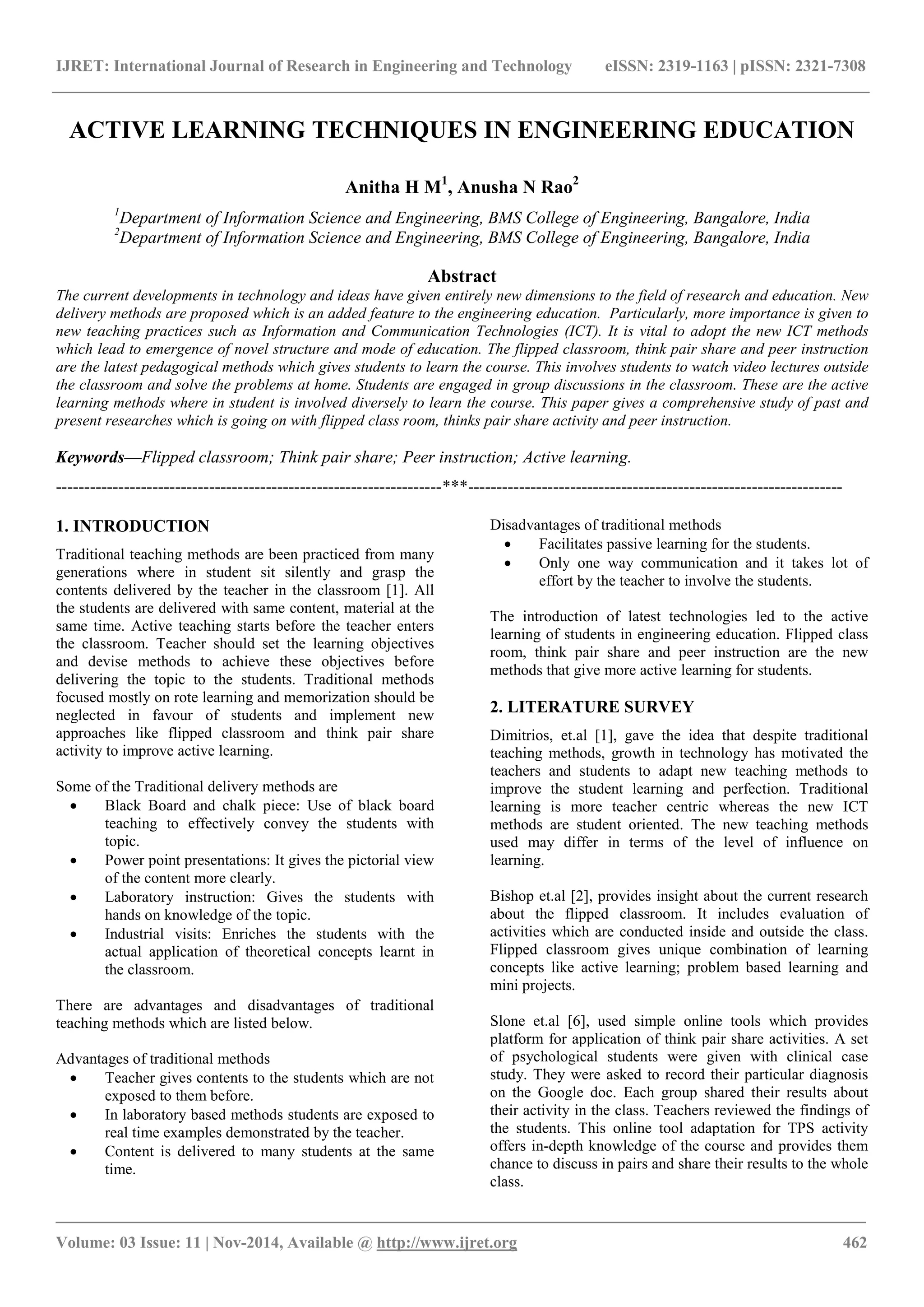 Active learning techniques in engineering education | PDF