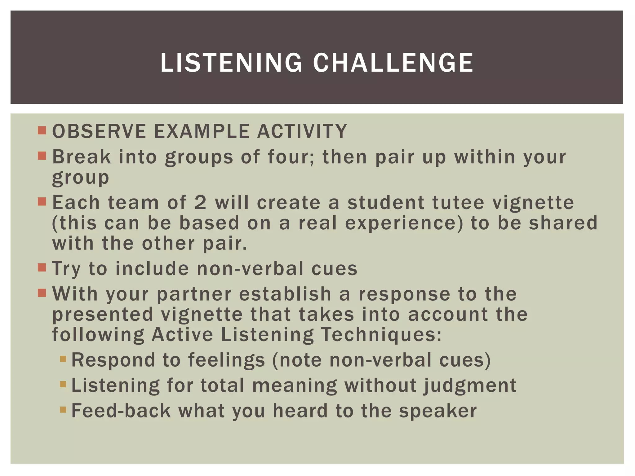 Active Learning through Listening and Questioning | PPTX