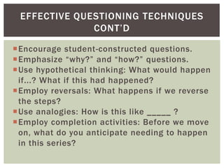 Active Learning through Listening and Questioning | PPTX