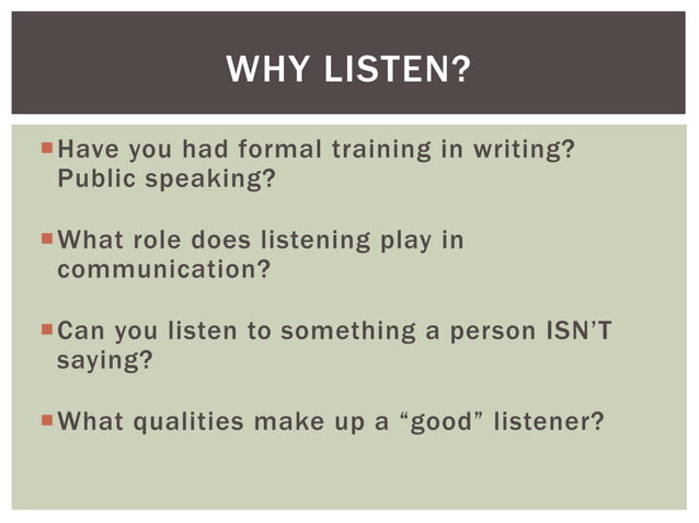 Active Learning through Listening and Questioning | PPTX | Educational ...