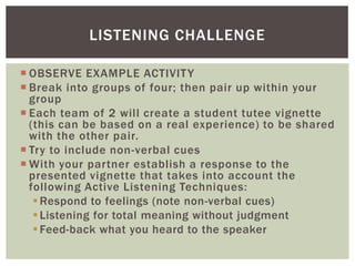 Active Learning through Listening and Questioning | PPTX
