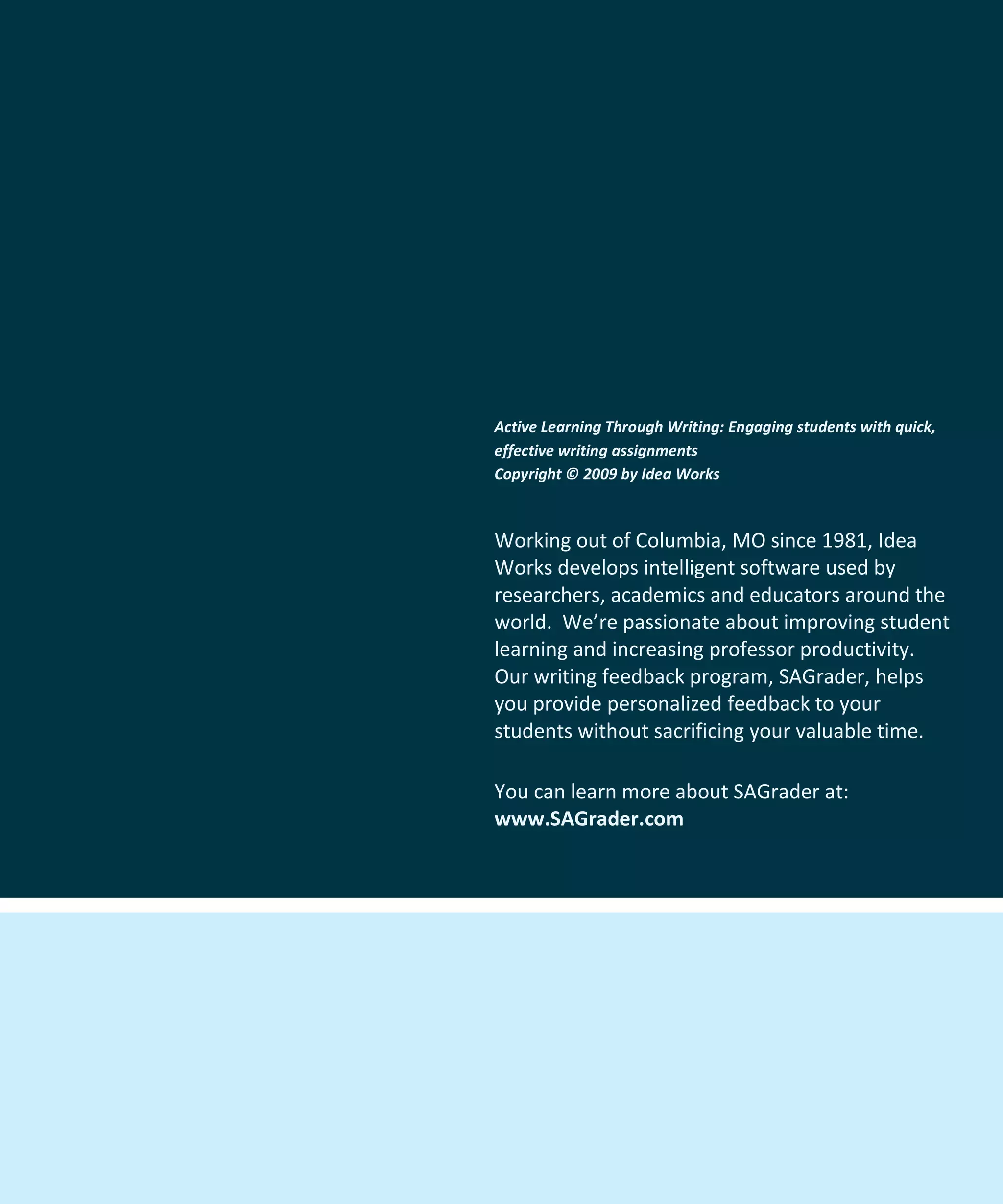 Active learning through writing | PDF